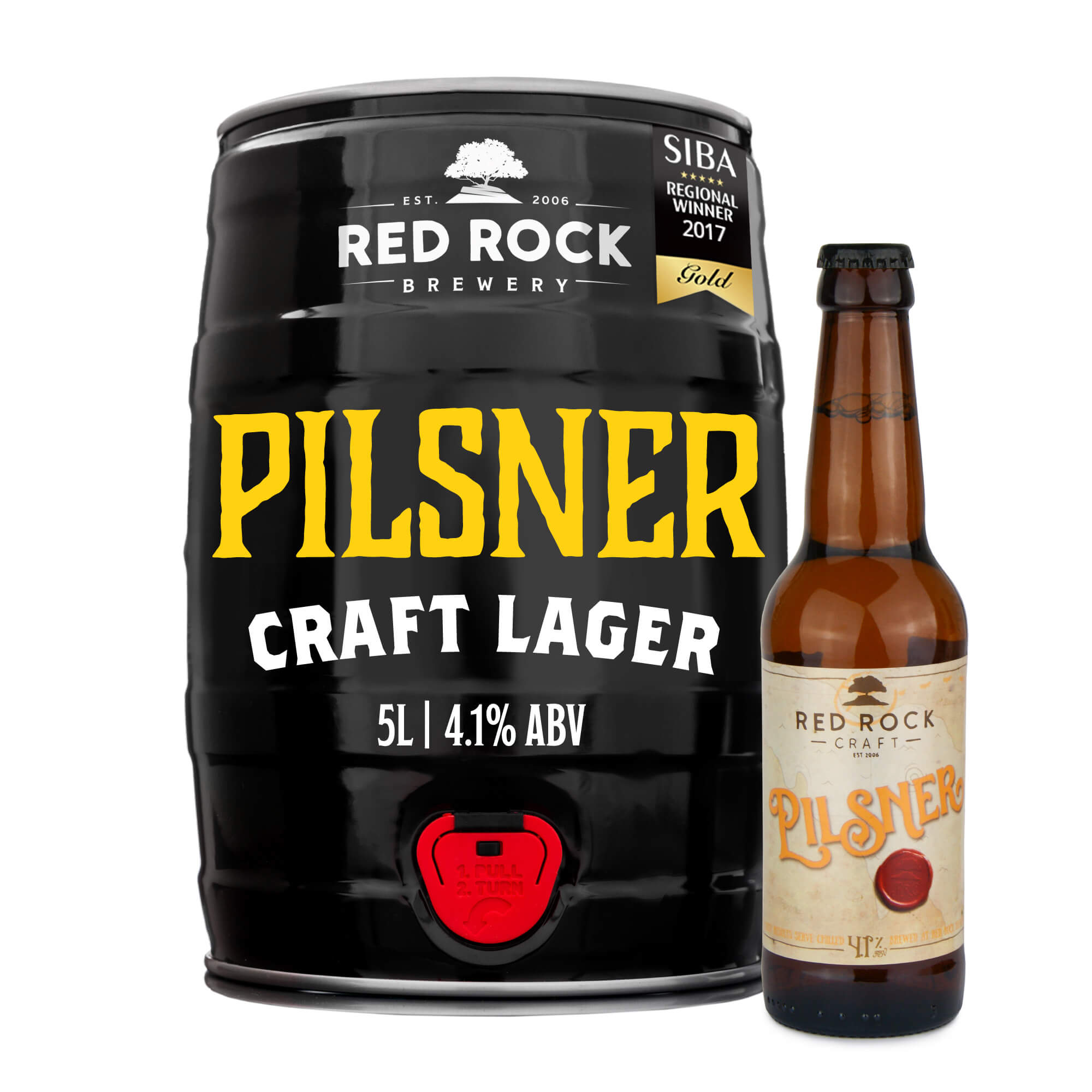 5L Minikeg of Pilsner Craft Lager - Red Rock Brewery